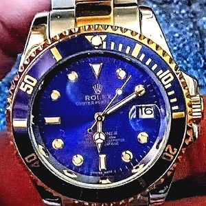Rolex | Accessories | Used Rolex Submarinerblue Face Steel 8k Gold ...